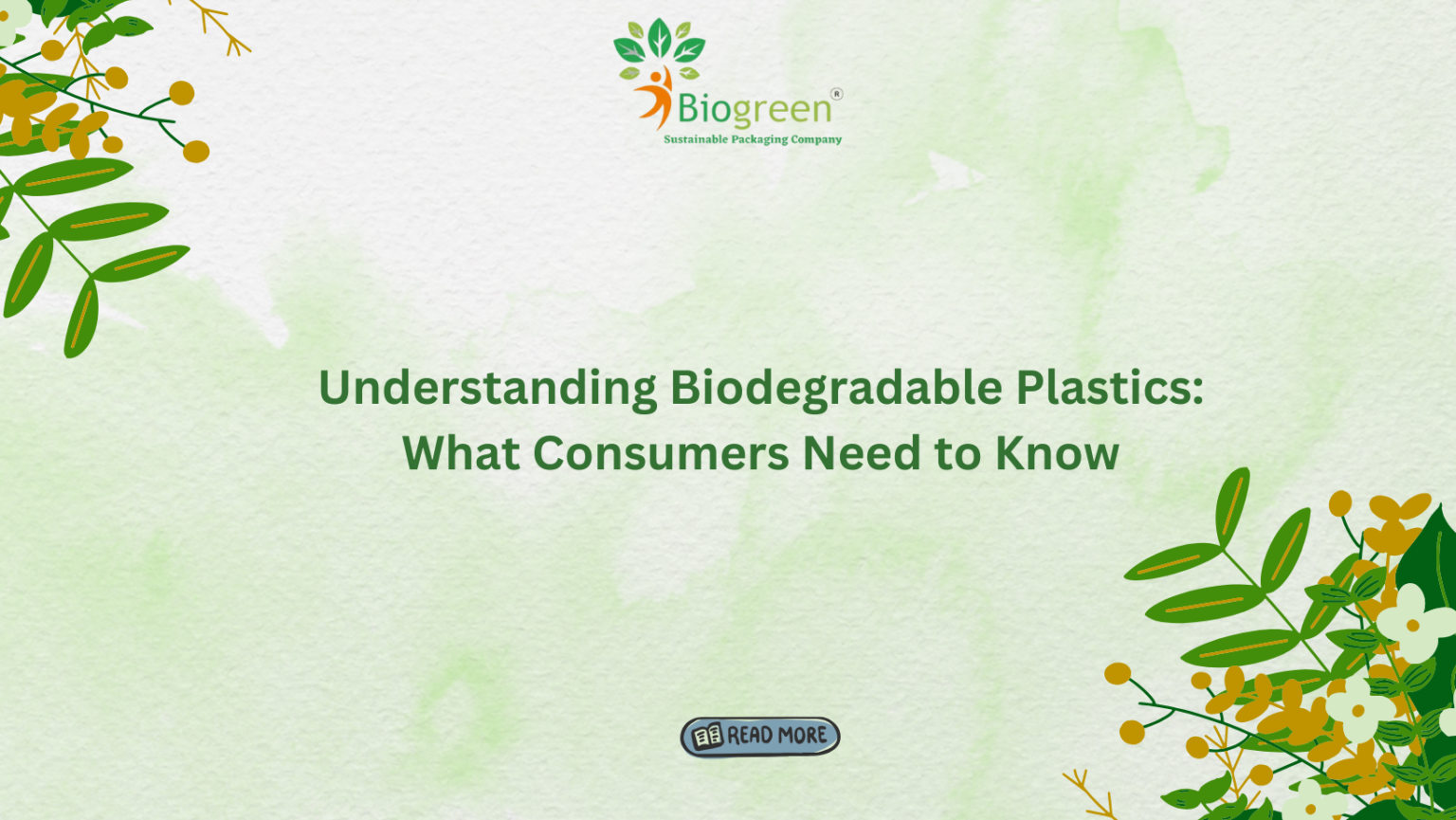 Understanding Biodegradable Plastics: Everything Consumers Need to Know